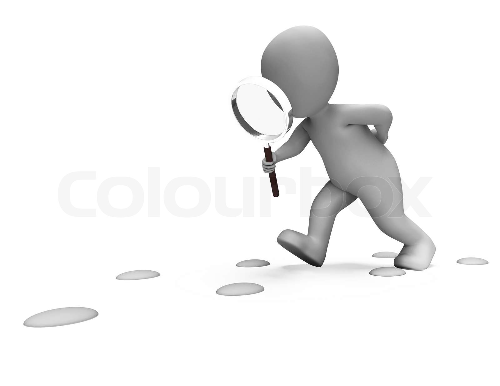 Detective Zeichen nach Spuren zeigt untersuchen Untersuchung oder ...