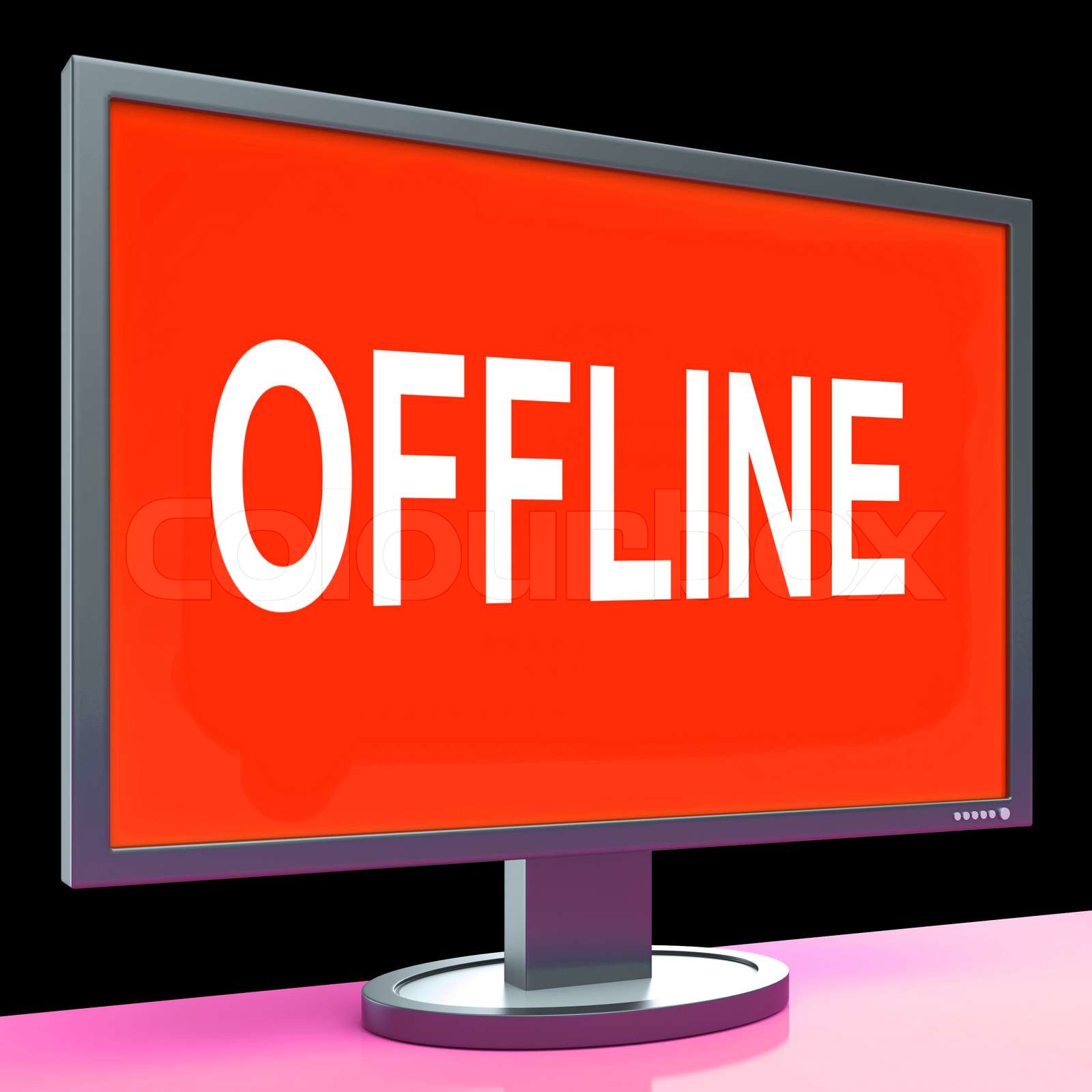Offline Screen Shows Internet Communication Status Disconnected Stock Offline Screen Shows Internet Communication Status Disconnected Stock
