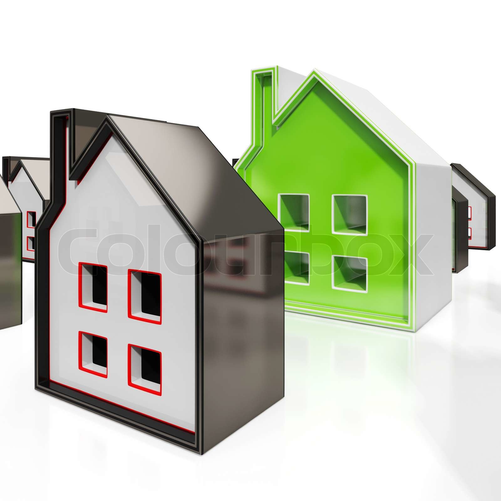 Hus Symboler Betydning Ejendom Til salg | Stock foto | Colourbox