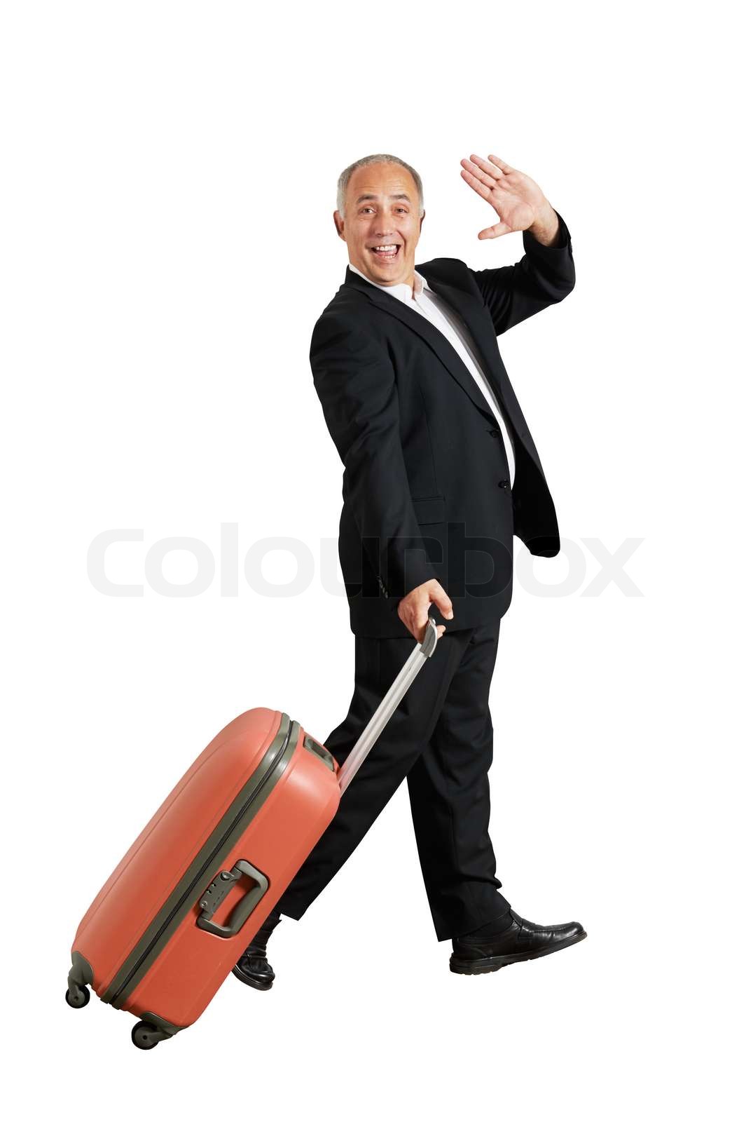 man waving hand and smiling | Stock image | Colourbox