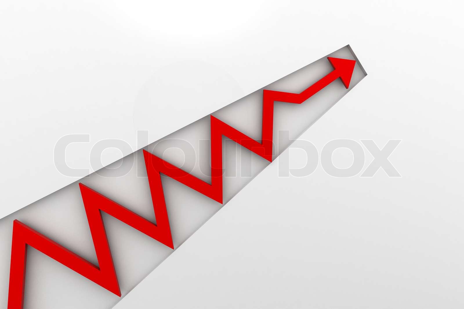 red arrow in business graph | Stock image | Colourbox