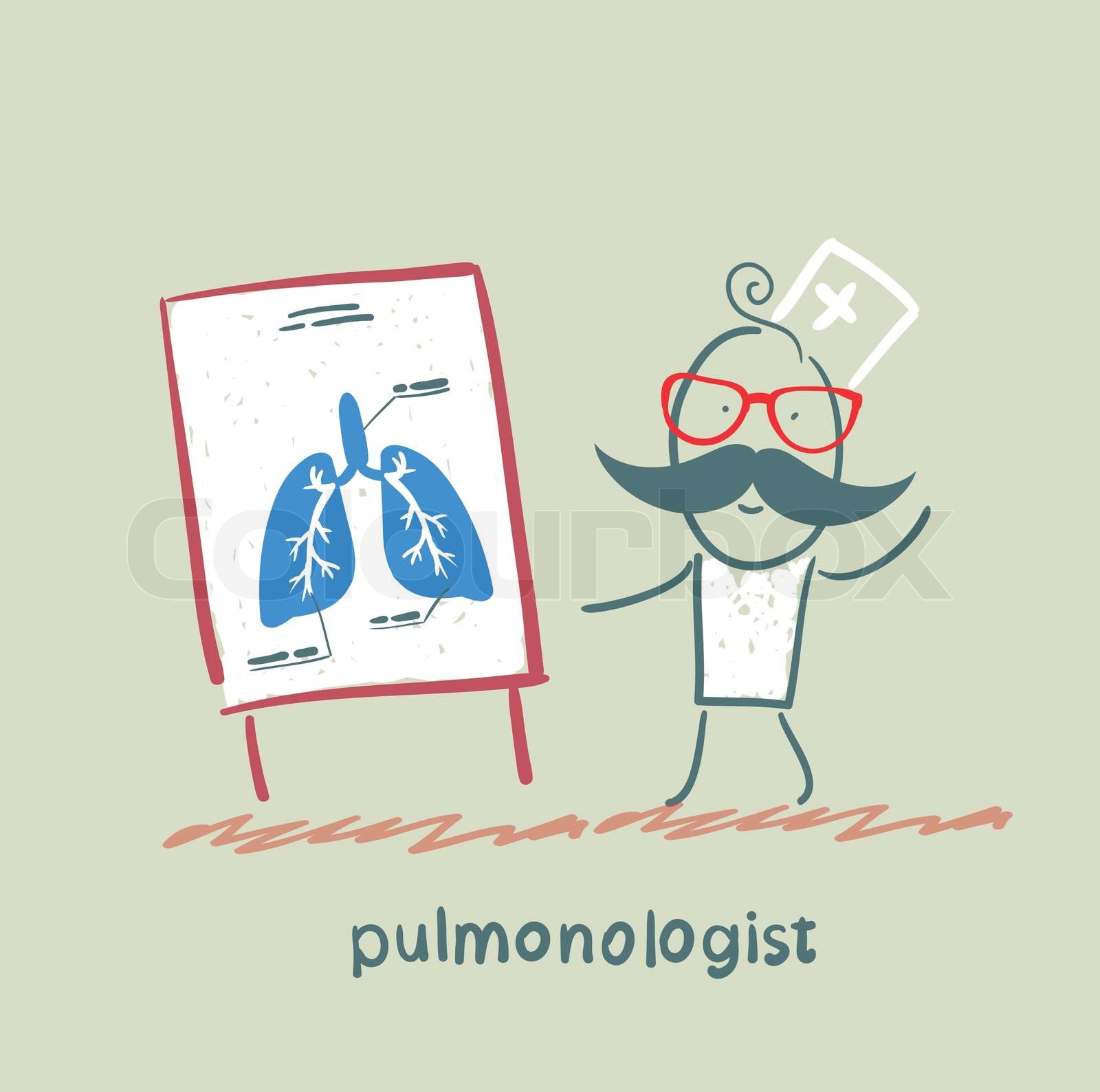 pulmonologist says lung | Stock vector | Colourbox