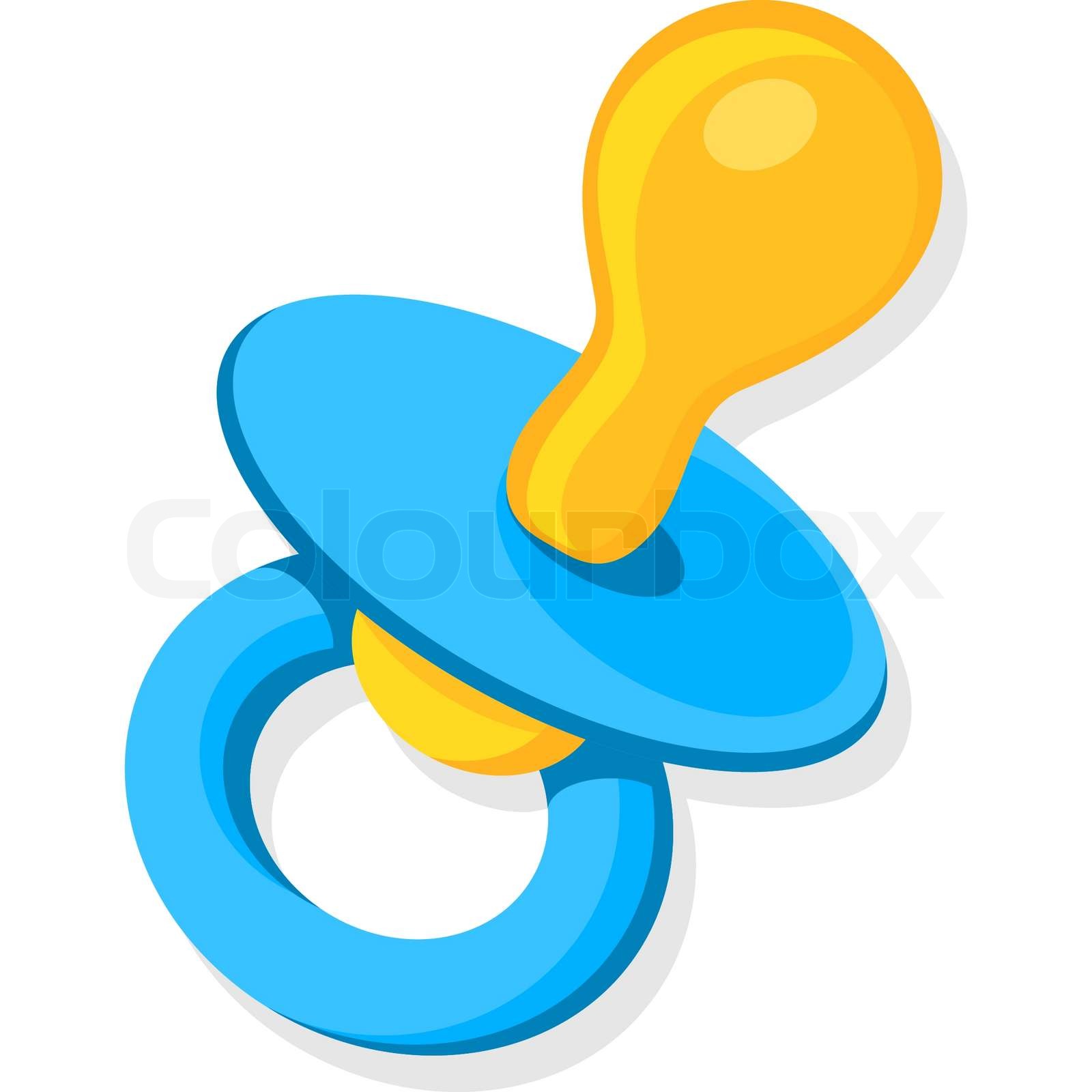 Baby's dummy isolated on white | Stock vector | Colourbox