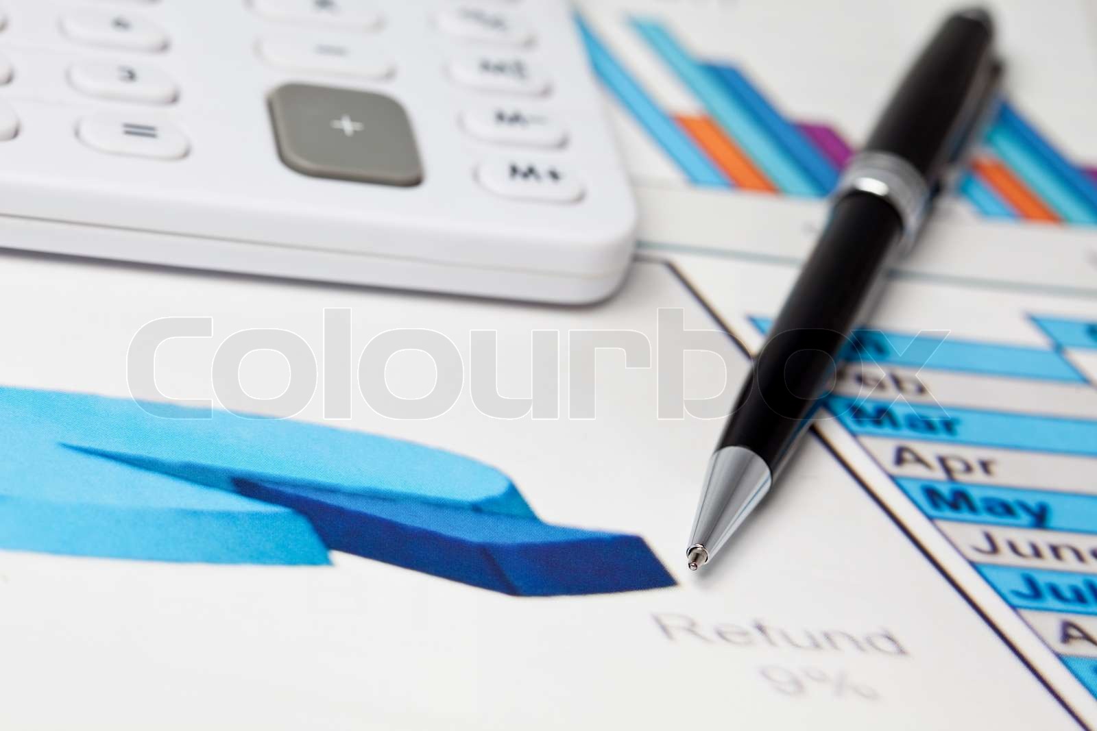 charts and graphs of sales | Stock image | Colourbox