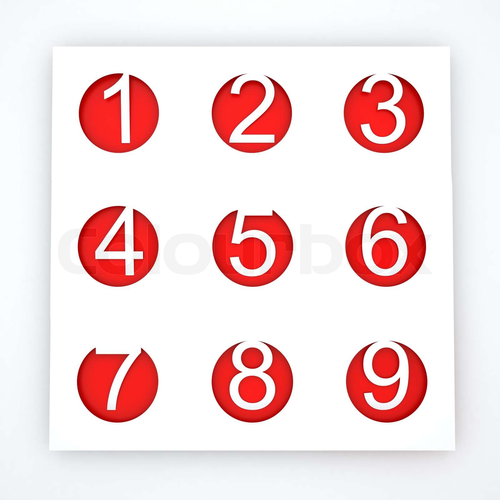 From one to nine | Stock image | Colourbox