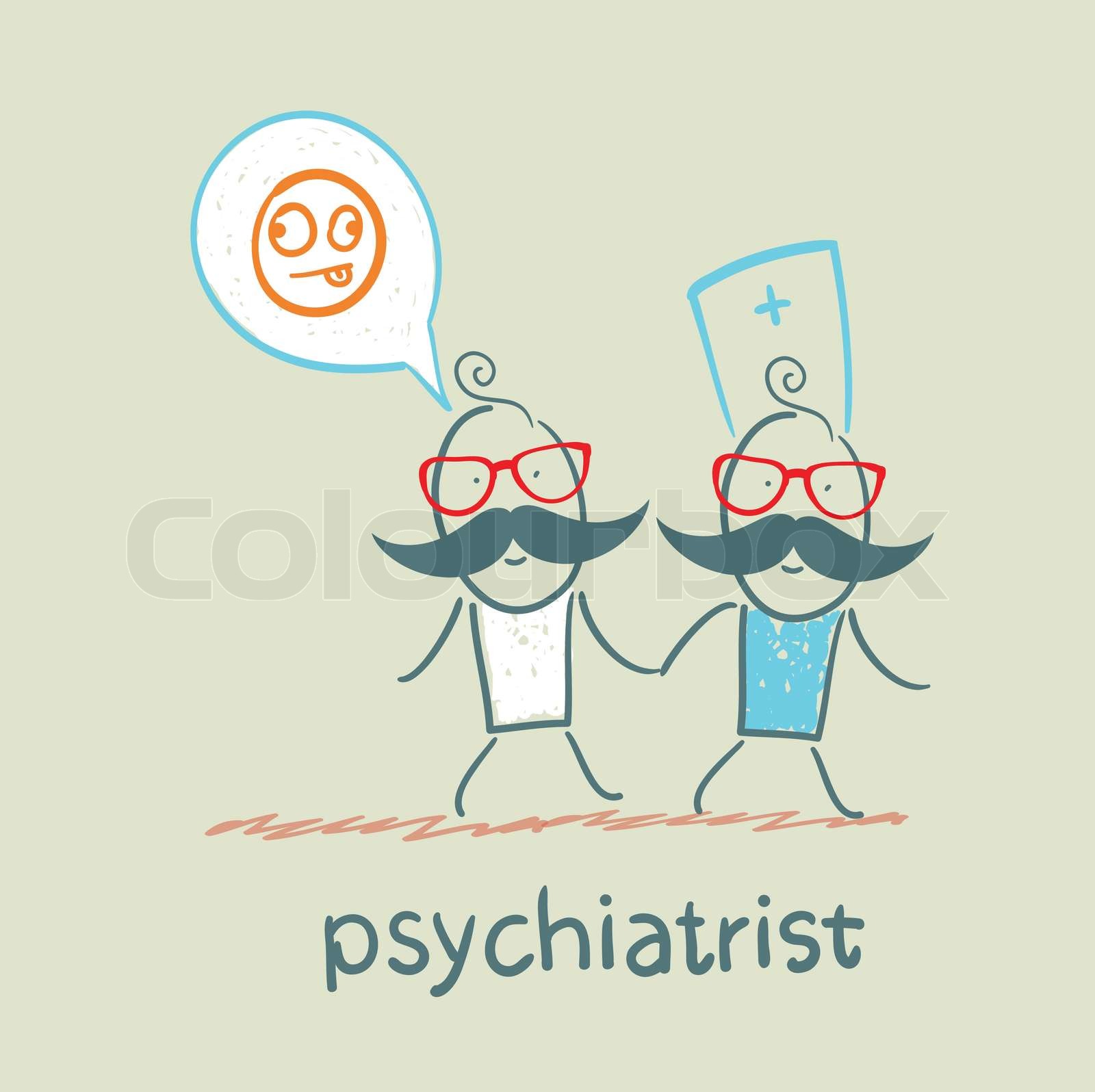 Psychiater geht an den Patienten ist das verrückt | Stock-Vektor ...