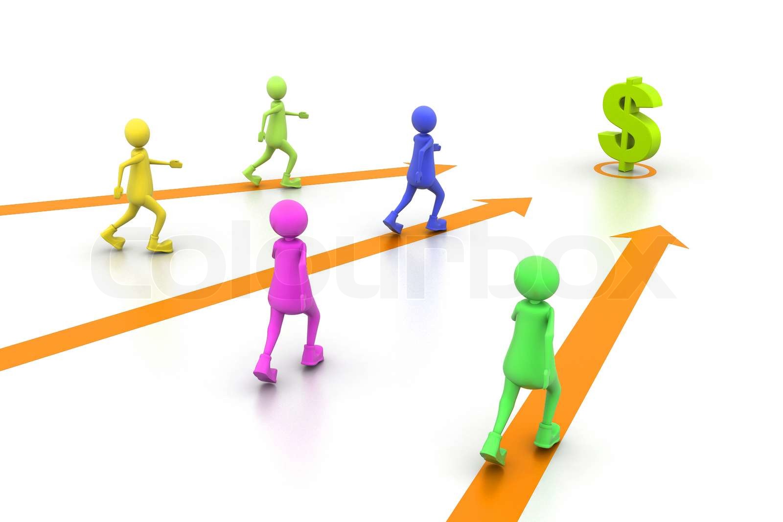 people competition for money | Stock image | Colourbox