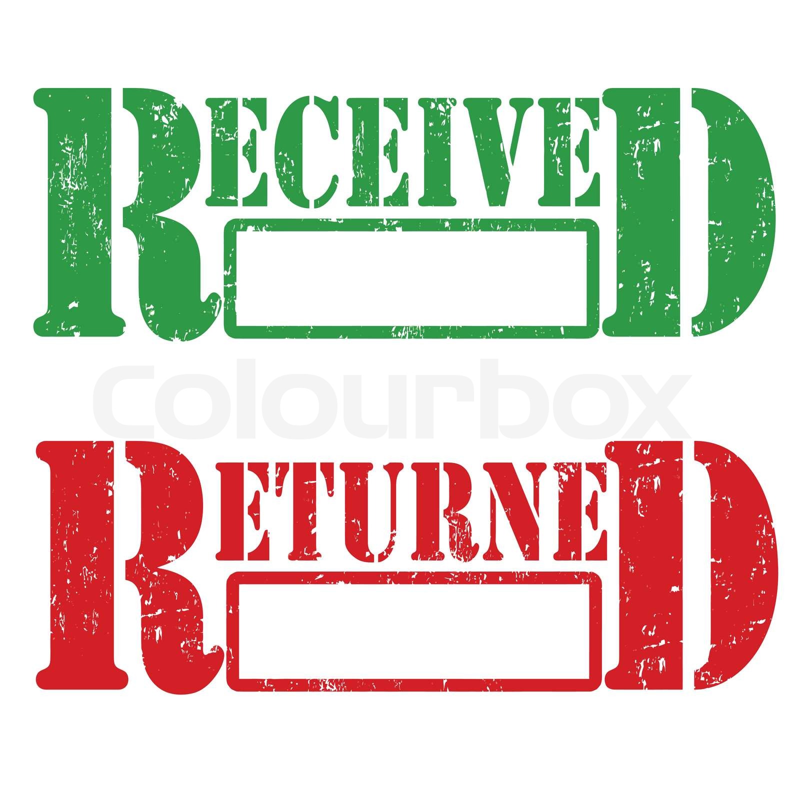 Received And Returned Stamp Stock Vector Colourbox Received And Returned Stamp Stock Vector Colourbox