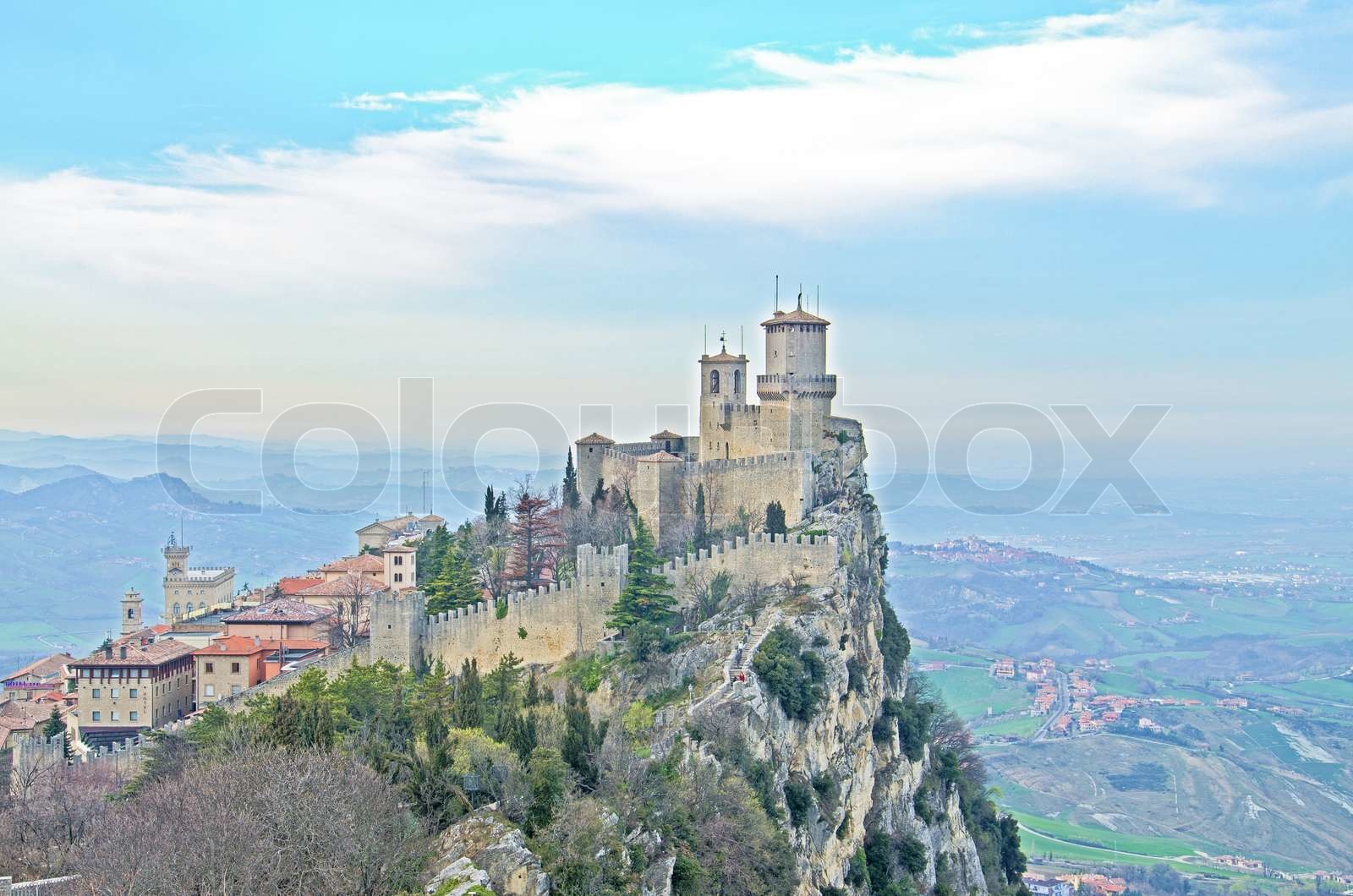 Rocca della Guaita, castle in San Marino republic, Italy | Stock image ...