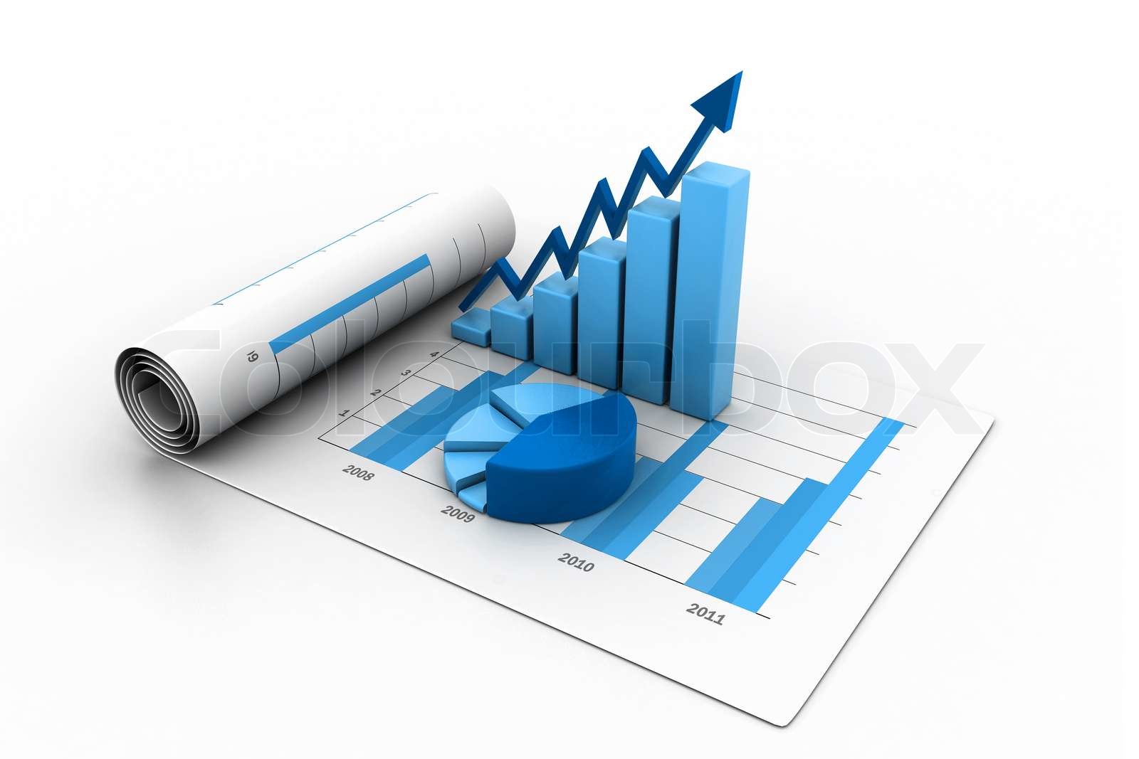 Business-Grafik mit Diagramm | Stock Bild | Colourbox