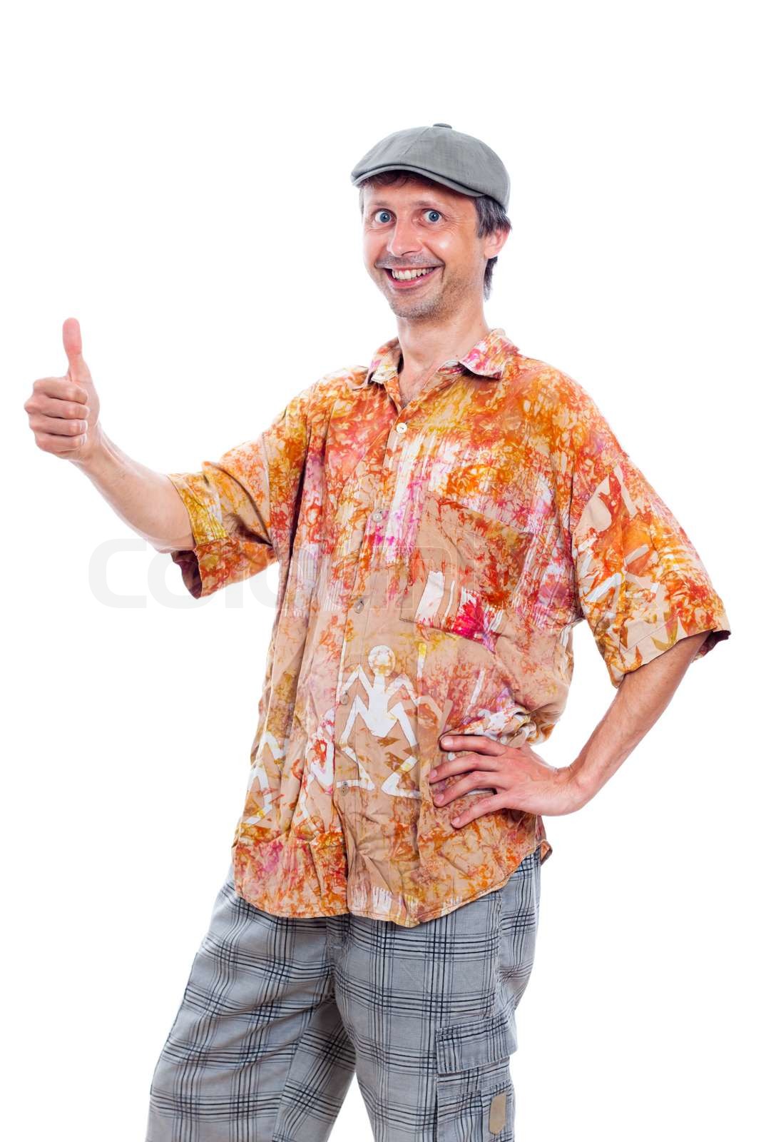 Funny smiling man | Stock image | Colourbox