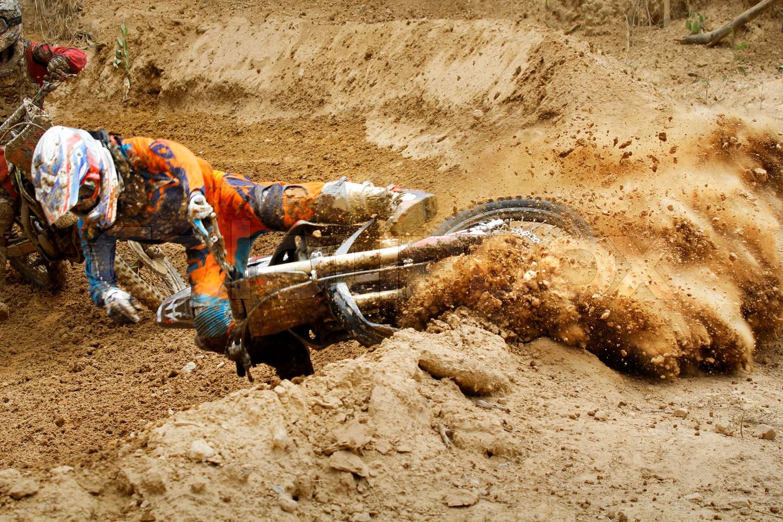 Motocross crash | Stock image | Colourbox