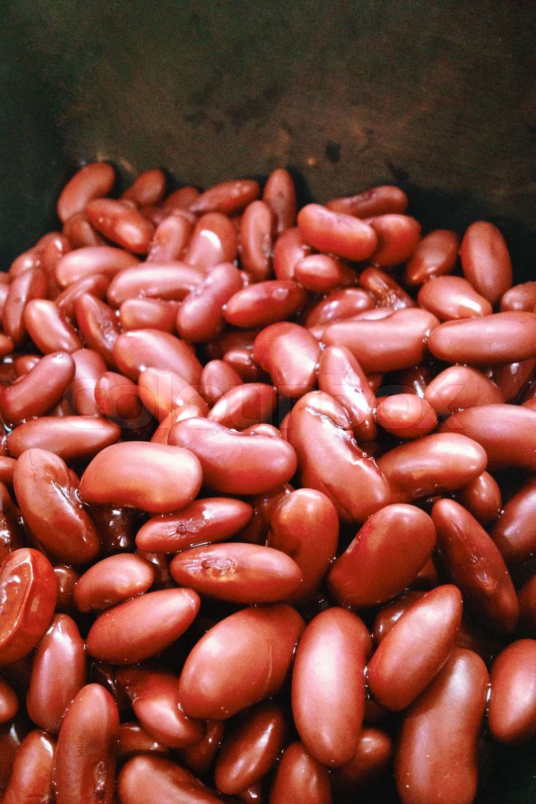 close up of sweet red beans | Stock image | Colourbox