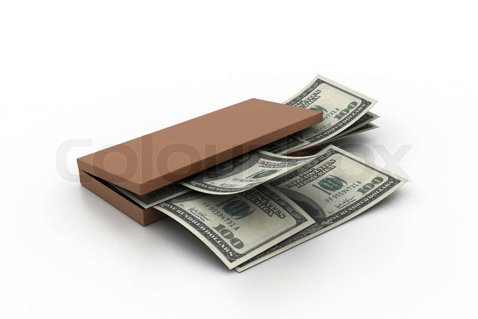 Box and dollar | Stock image | Colourbox