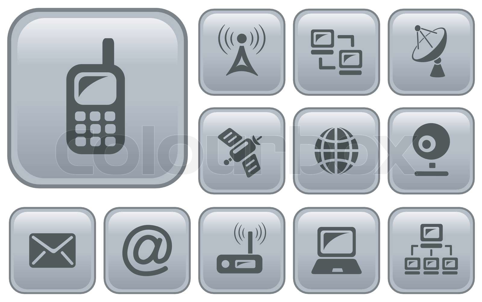 Communication Buttons Stock Vector Colourbox