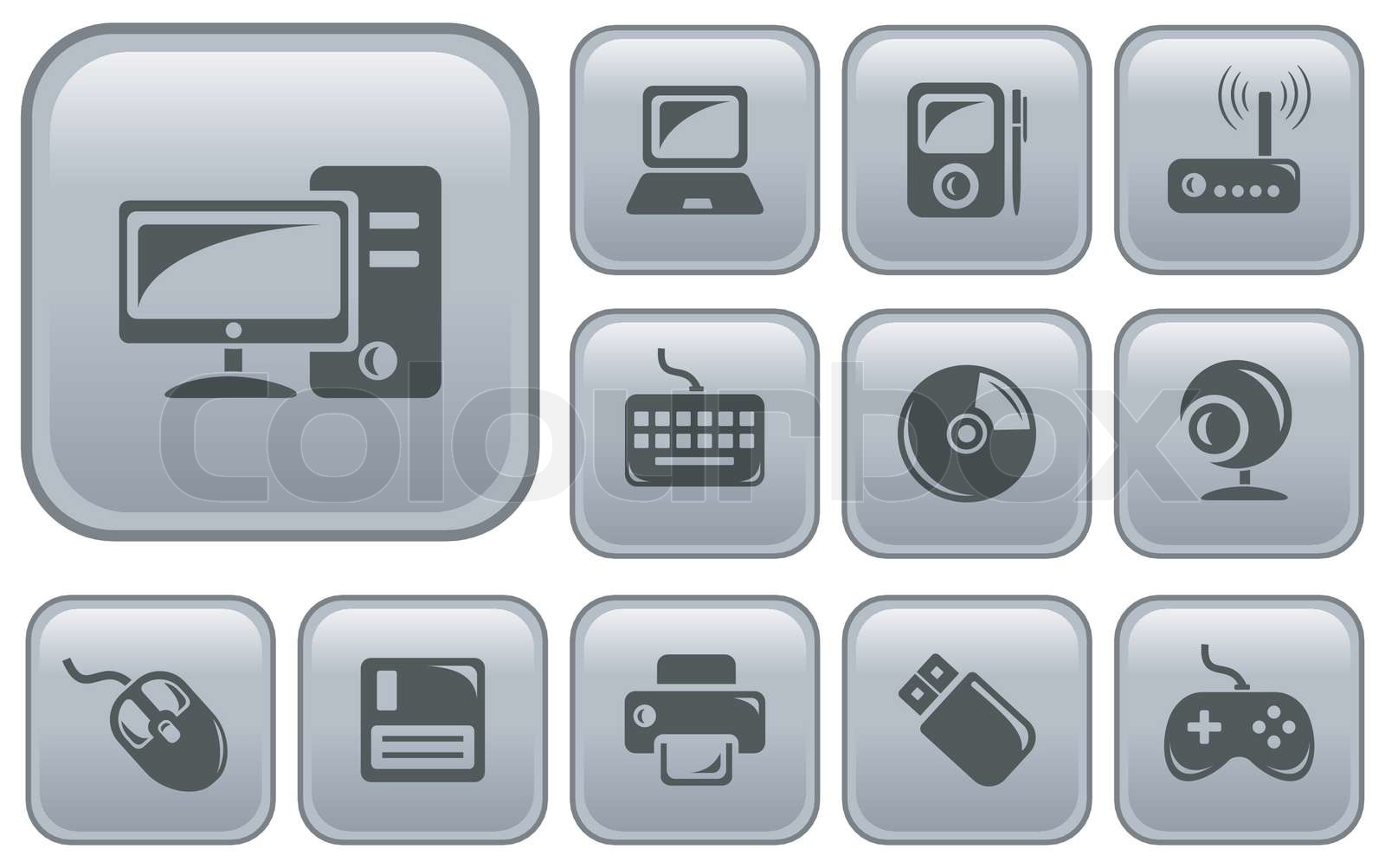 Hardware buttons | Stock vector | Colourbox