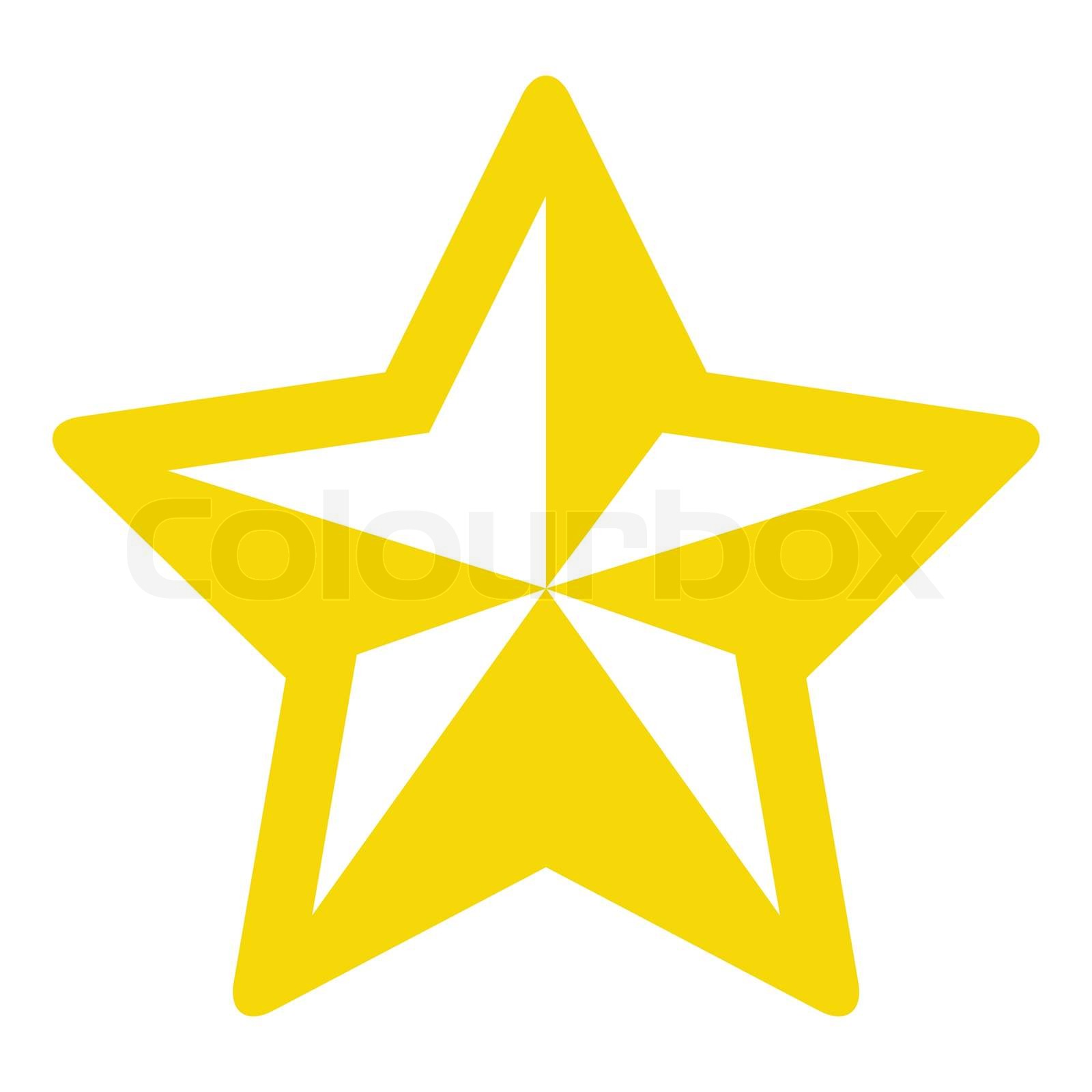 Einfacher gelb weihnachtsstern | Stock-Vektor | Colourbox
