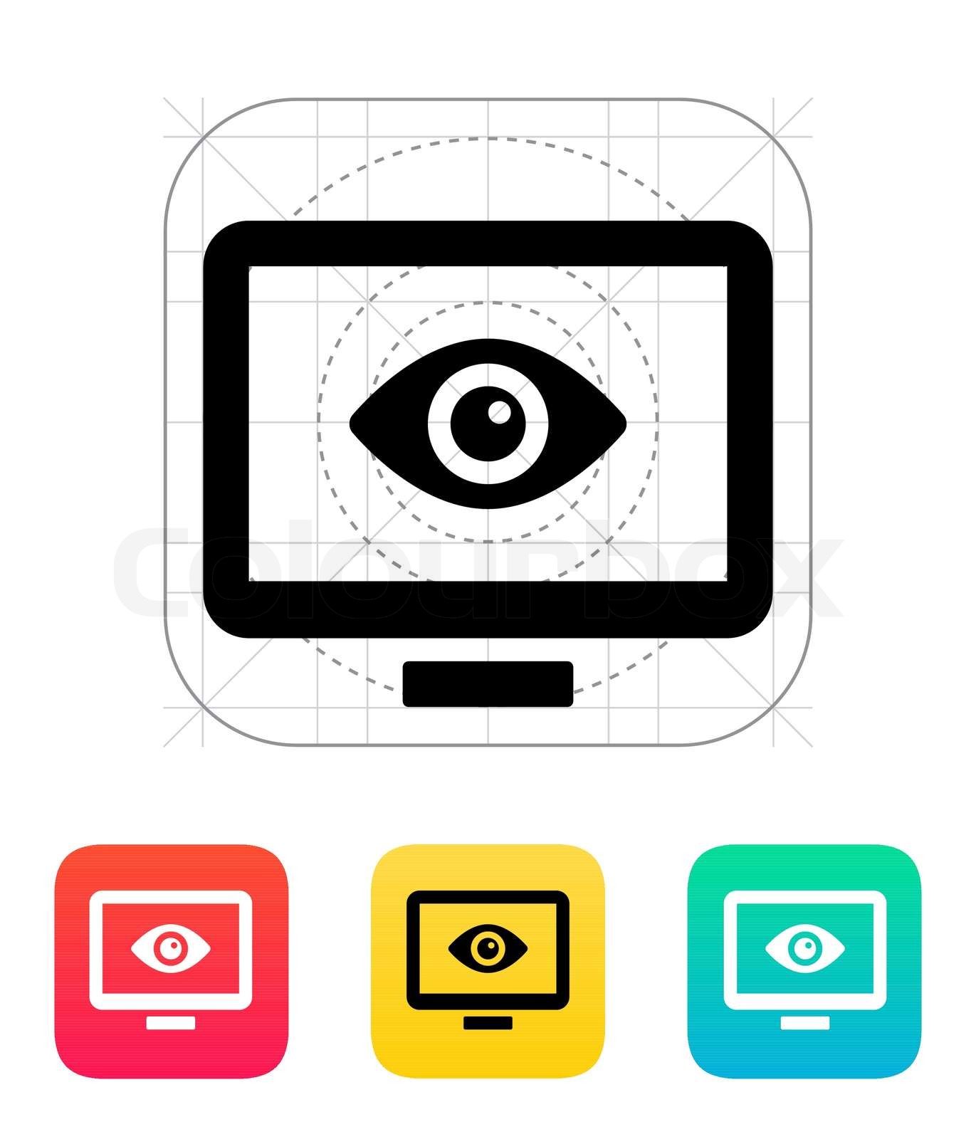 Computer monitoring icon | Stock vector | Colourbox