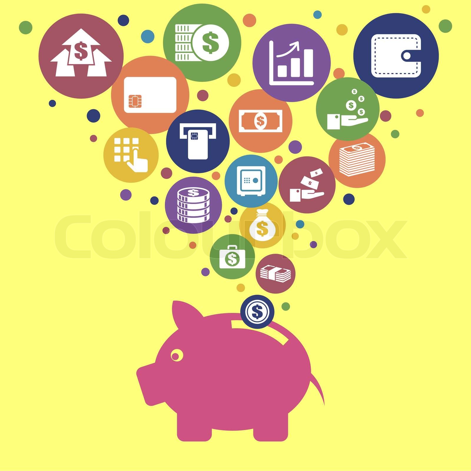 Finance and money | Stock vector | Colourbox