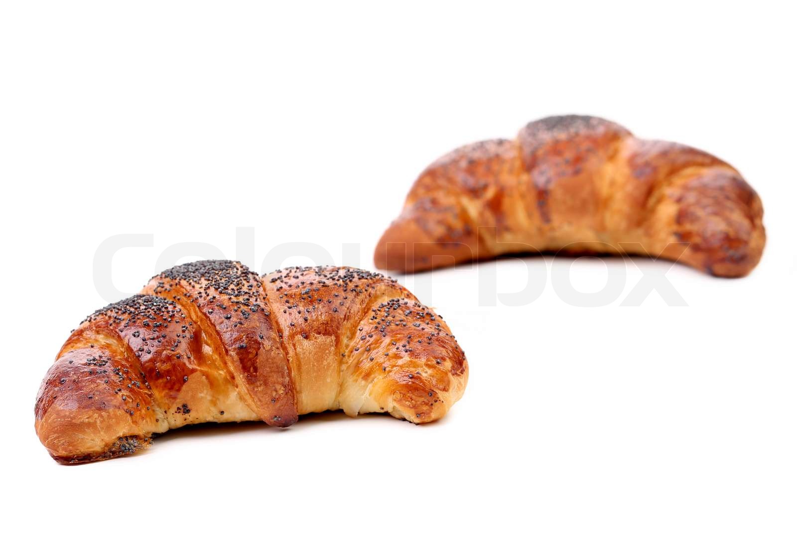 appetitlich Croissant mit Mohn | Stock Bild | Colourbox