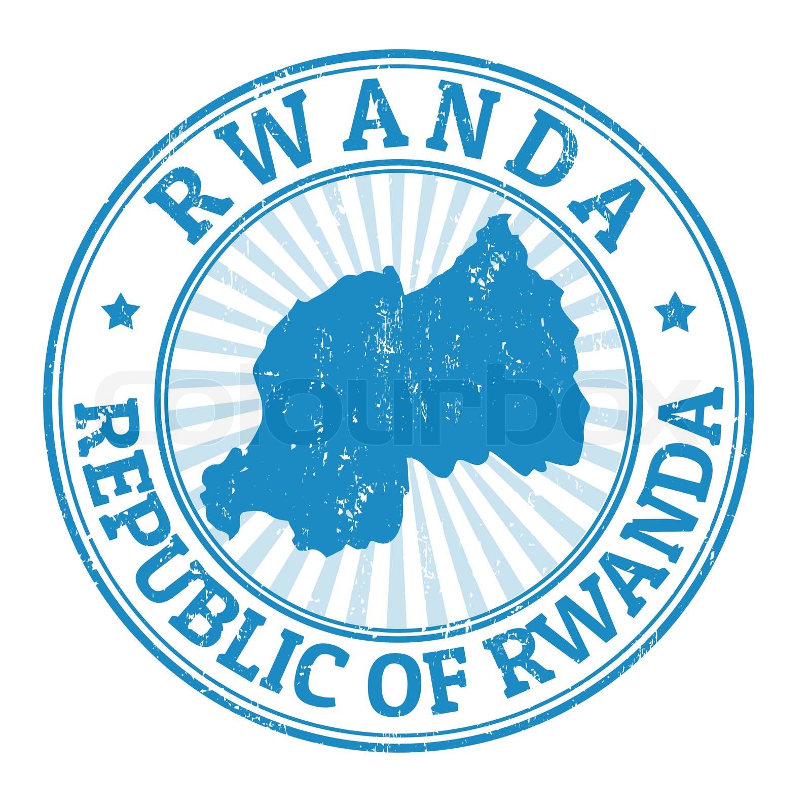 Rwanda stamp | Stock vector | Colourbox