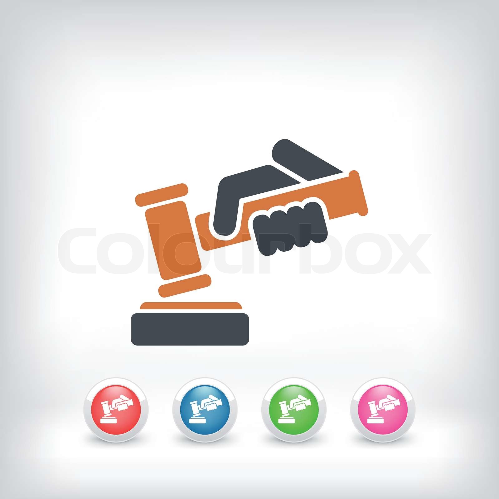 Hammer Richter icon | Stock-Vektor | Colourbox