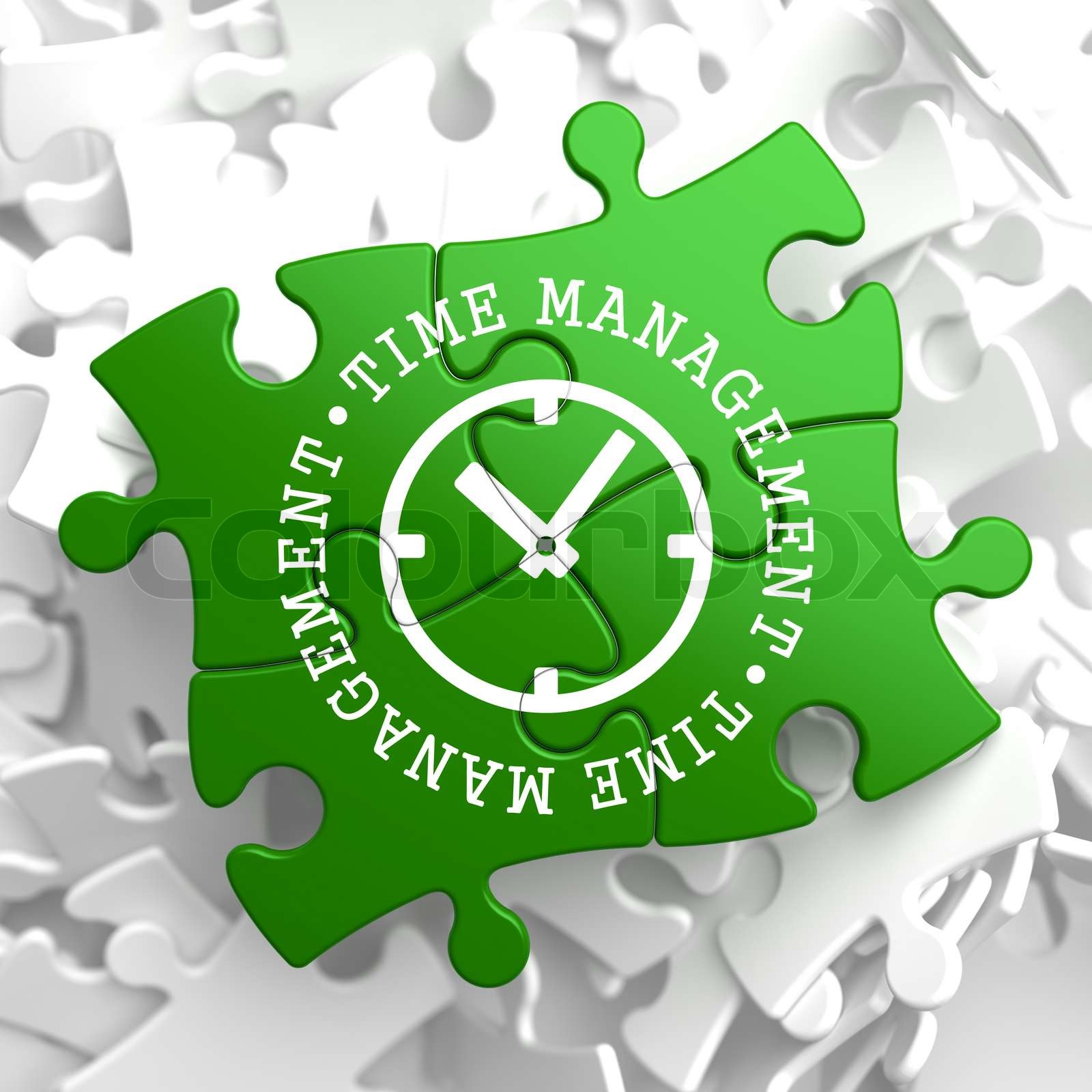 Time Management Concept on Green Puzzle Pieces | Stock image | Colourbox
