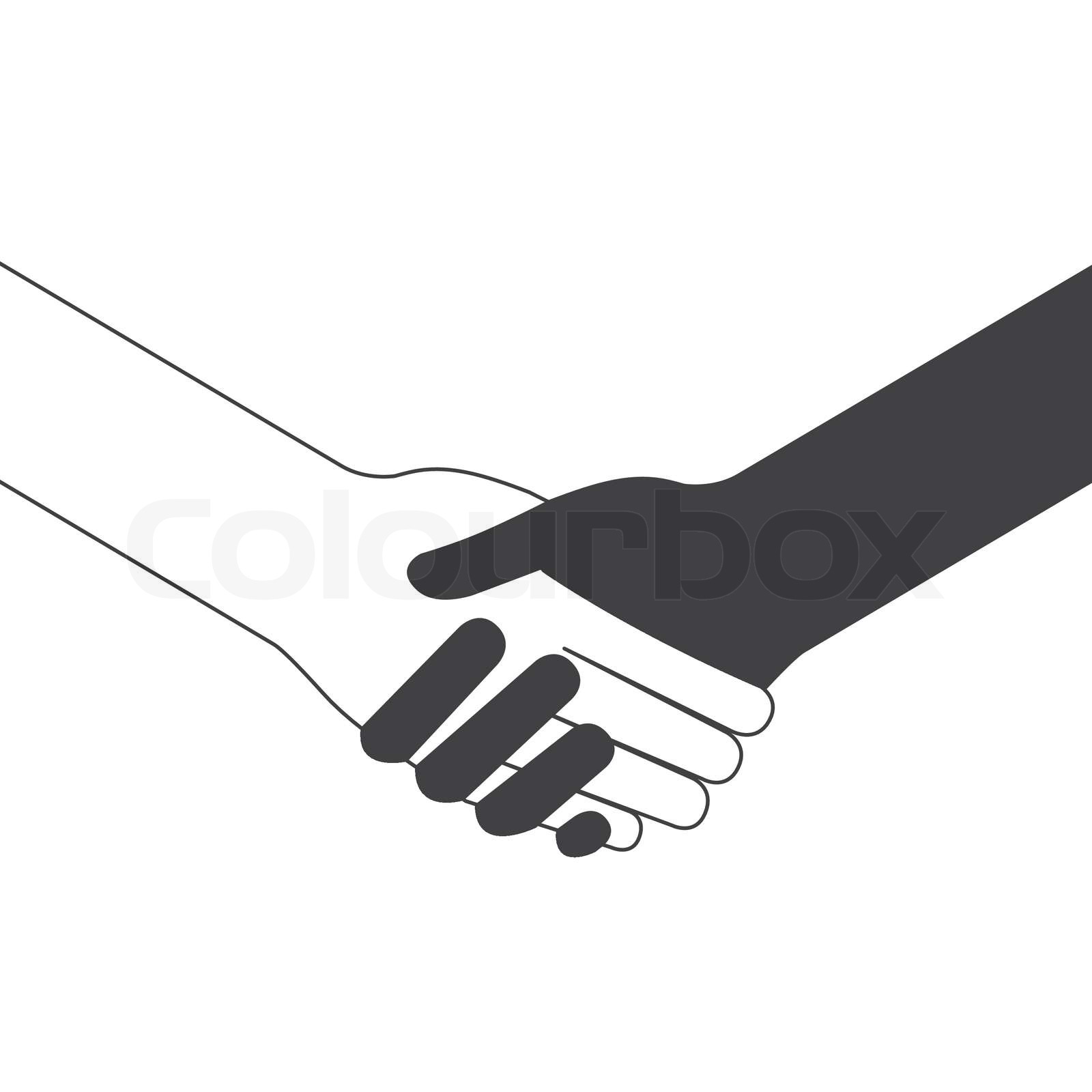 Beliebte Handshake verbinden Teamwork Konzept isoliert Vektor | Stock ...