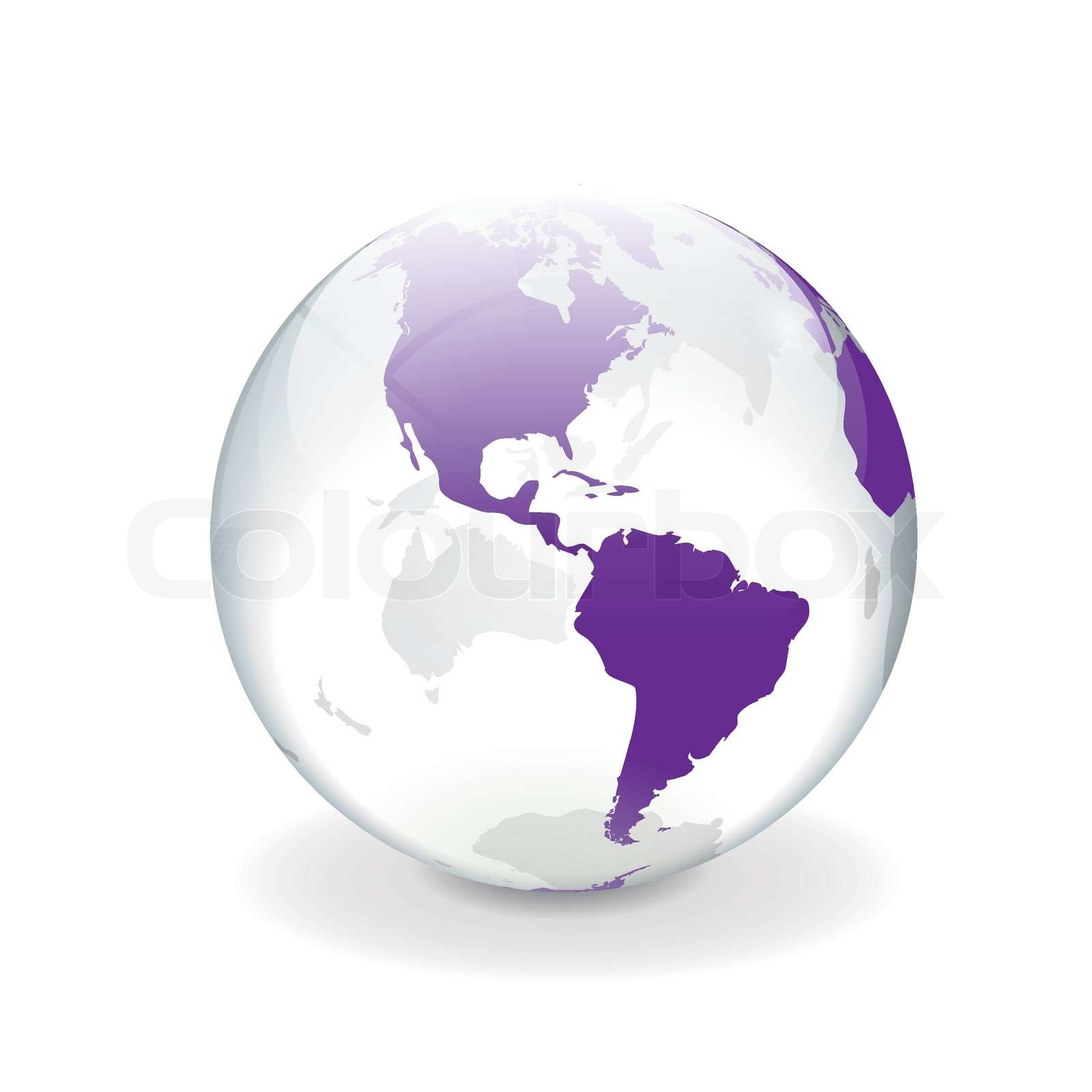 Purple World Globe