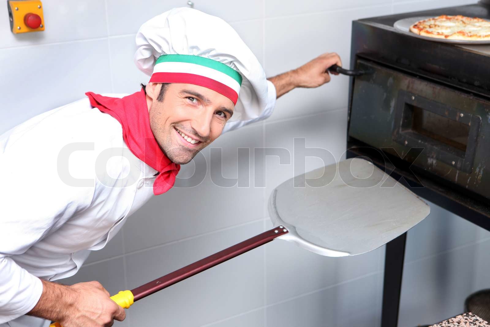 pizza maker at work | Stock image | Colourbox