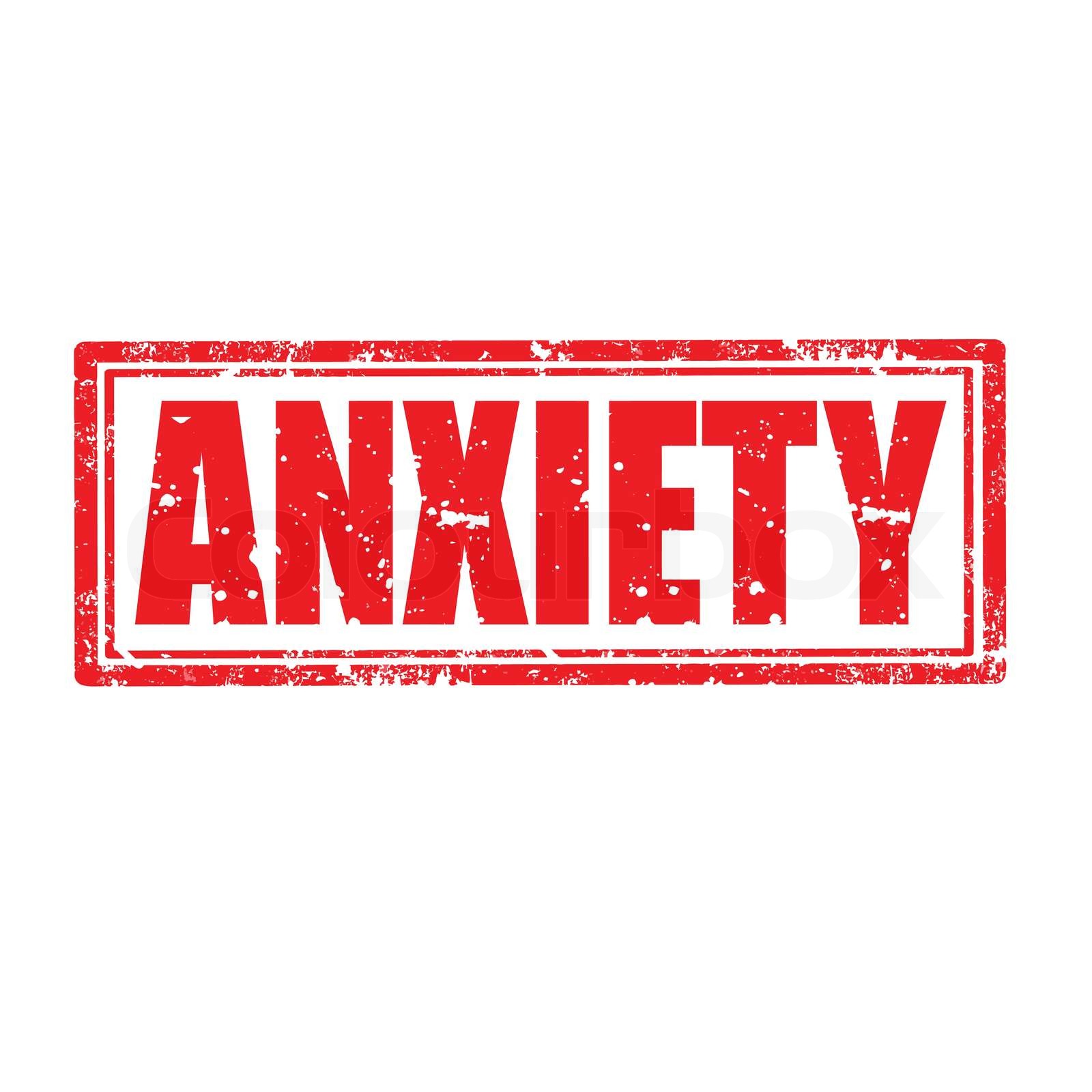 Anxiety-stamp | Stock vector | Colourbox