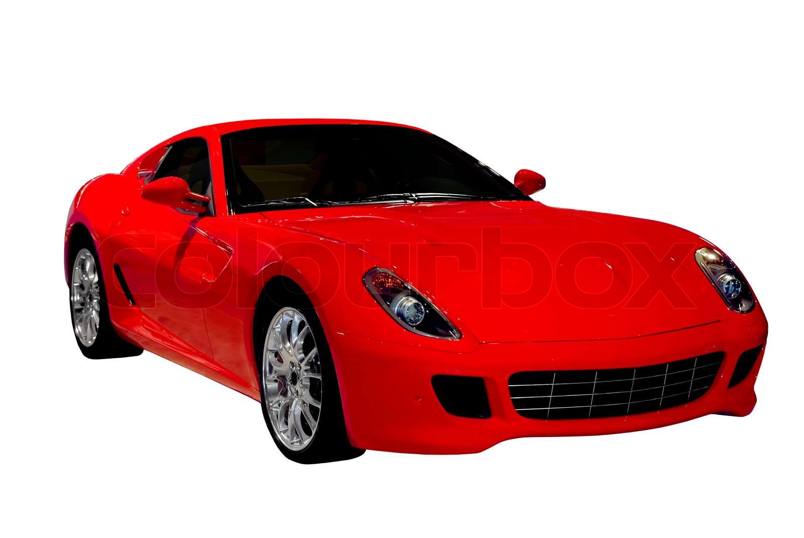 Red Car White Background