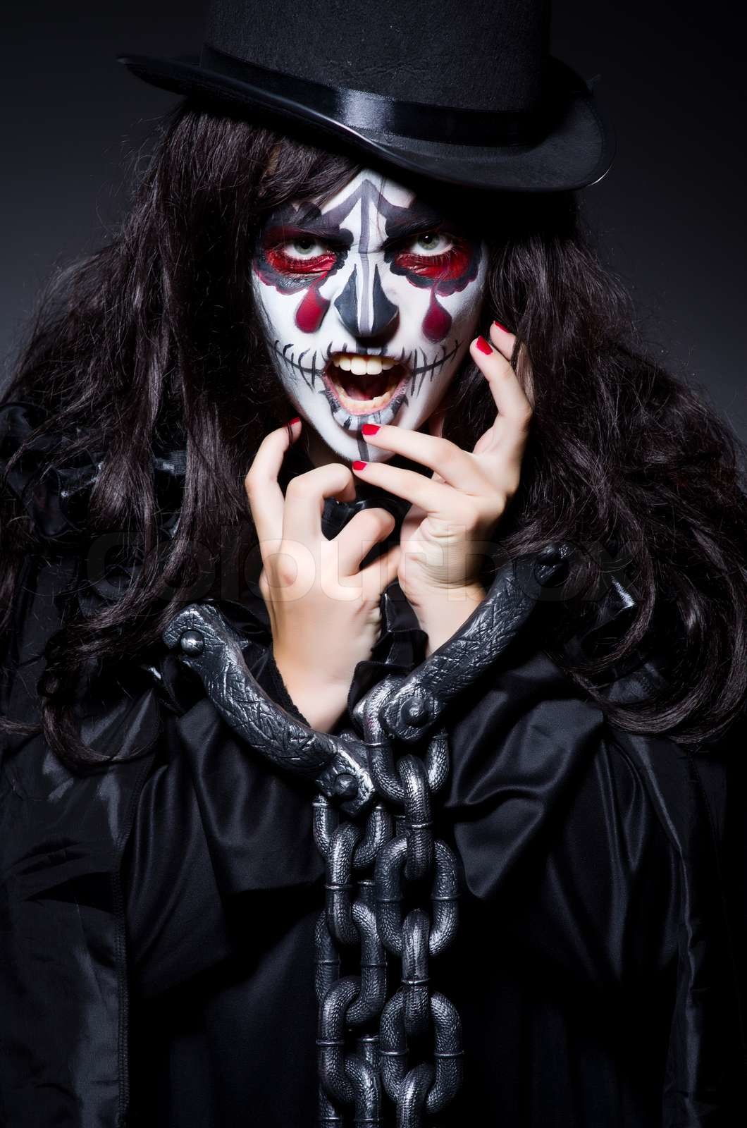 Monster chained in dark room | Stock image | Colourbox