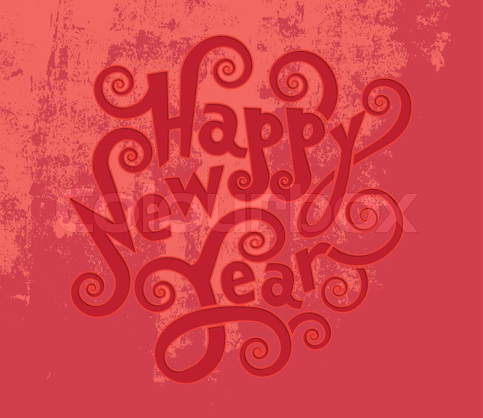 happy new year text design | Stock vector | Colourbox