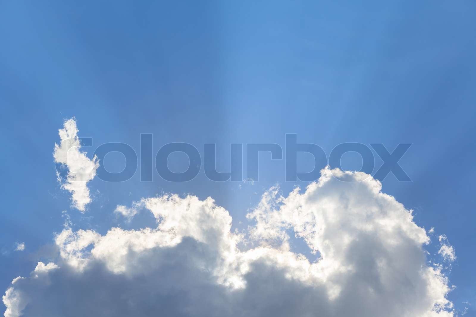 Blue sky and ray light | Stock image | Colourbox