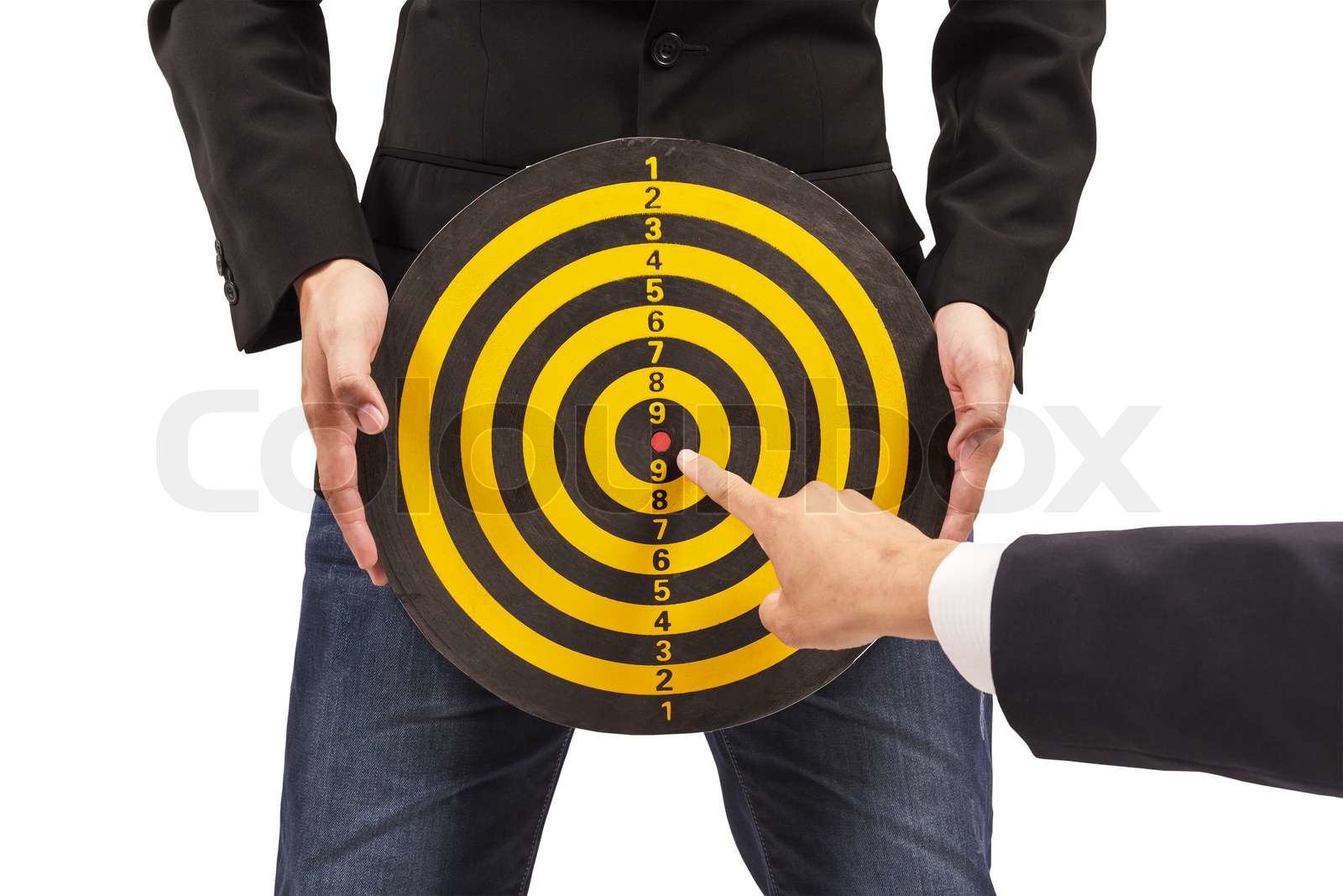 business target, hand aiming or pointing | Stock image | Colourbox