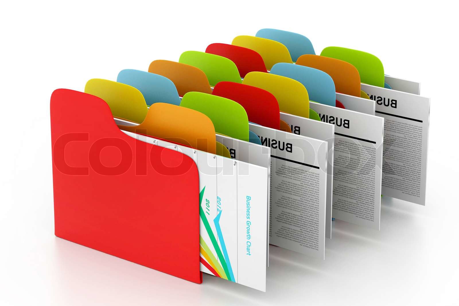 Business chart in folder | Stock image | Colourbox
