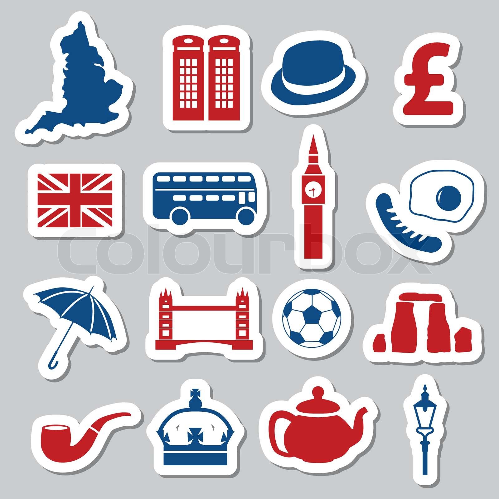 england stickers | Stock vector | Colourbox