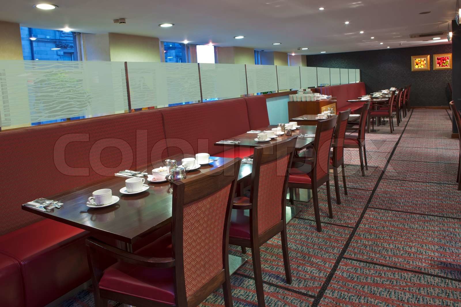 Restaurant tables setup | Stock image | Colourbox