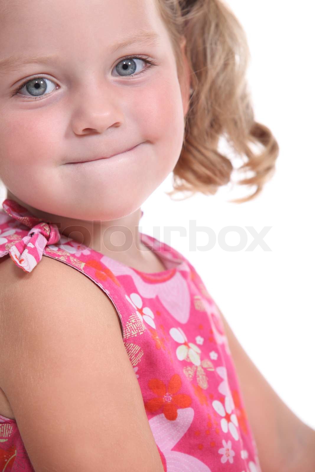 Girl With Chubby Cheeks Stock Image Colourbox