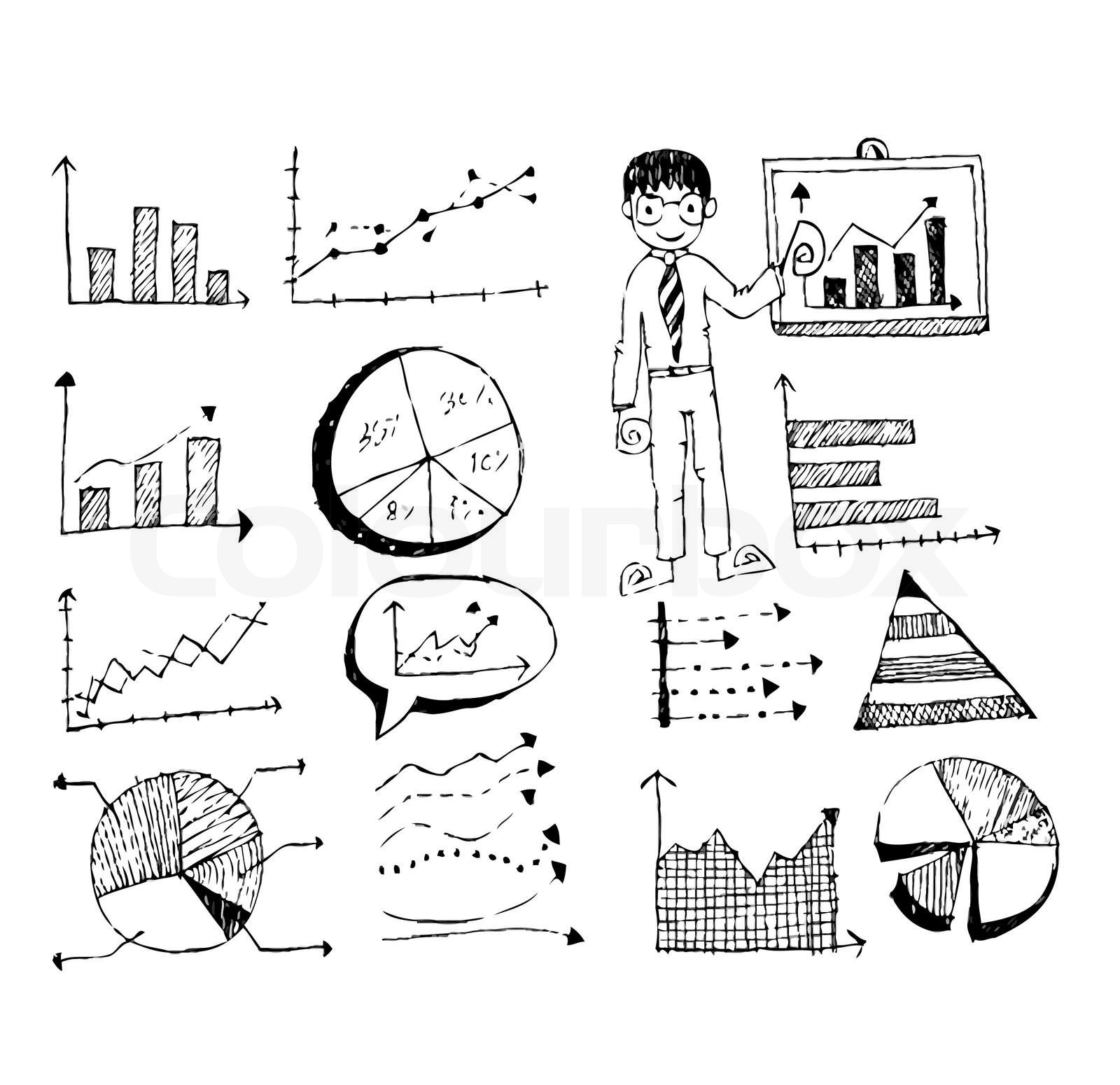 hand draw doodle charts | Stock vector | Colourbox