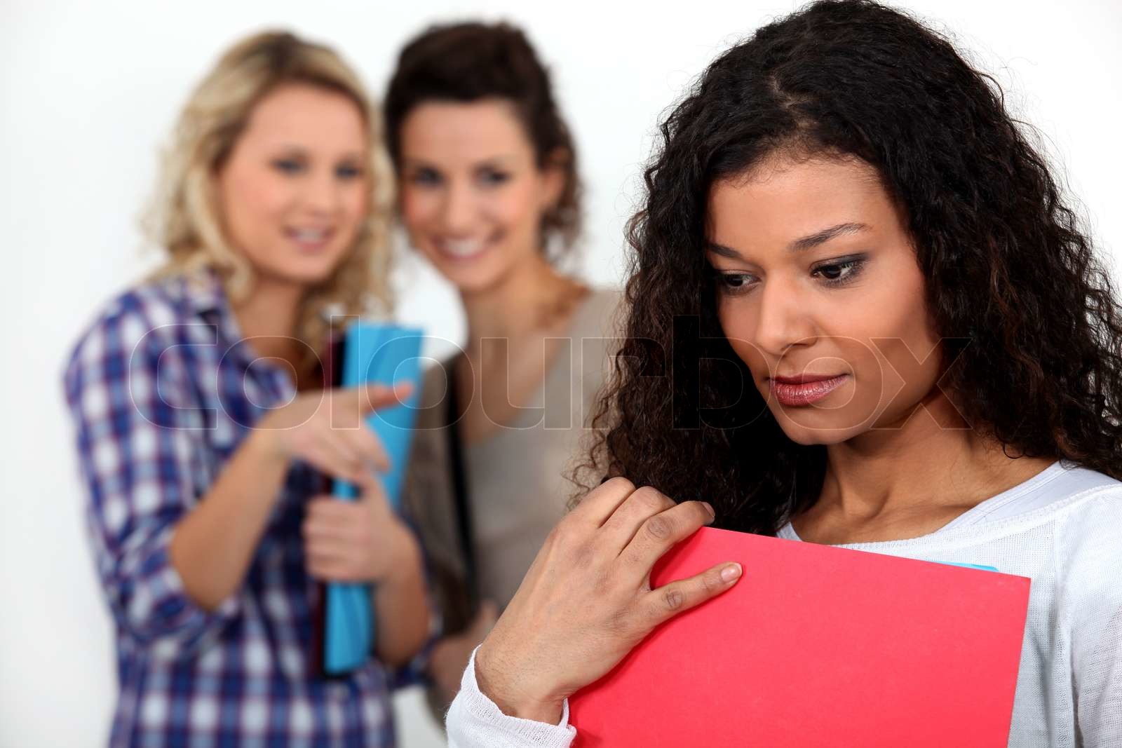 Two girls being bullies | Stock image | Colourbox