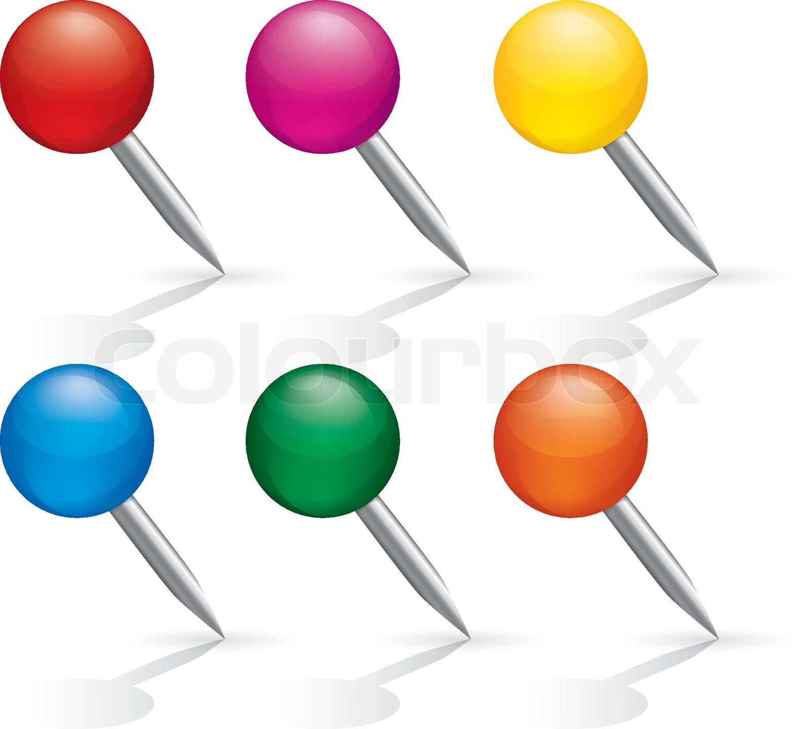 Green Push Pin Clip Art