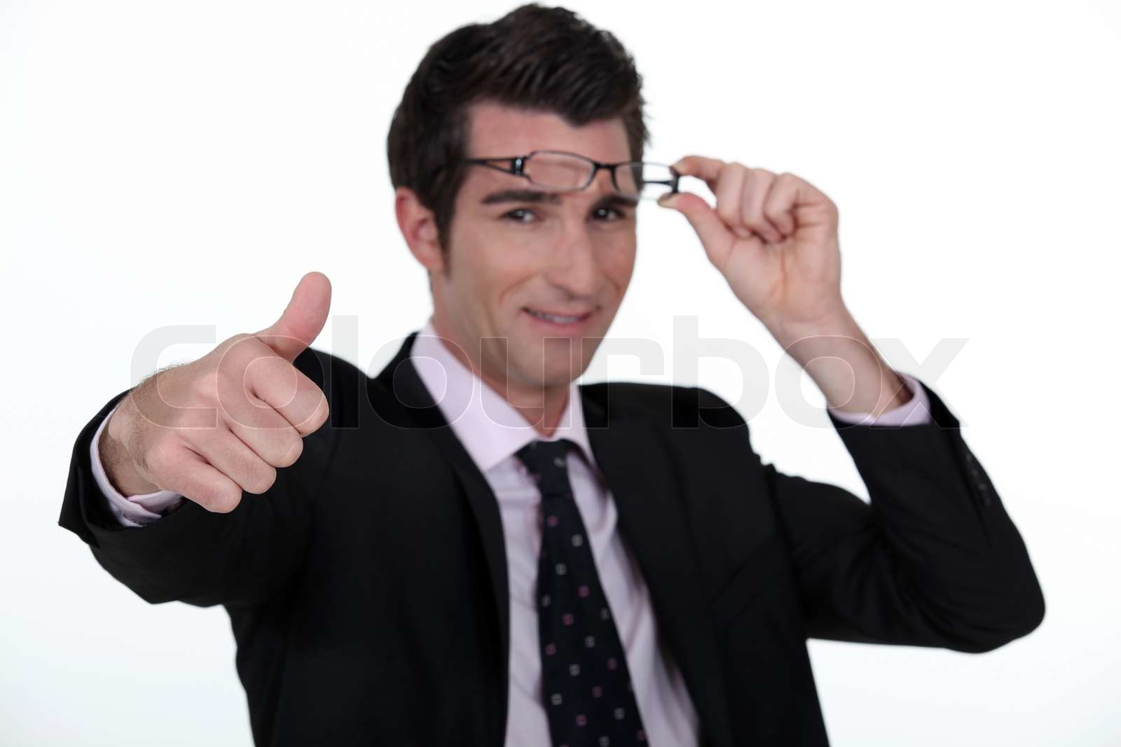 Geschäftsmann, Daumen hoch | Stock Bild | Colourbox