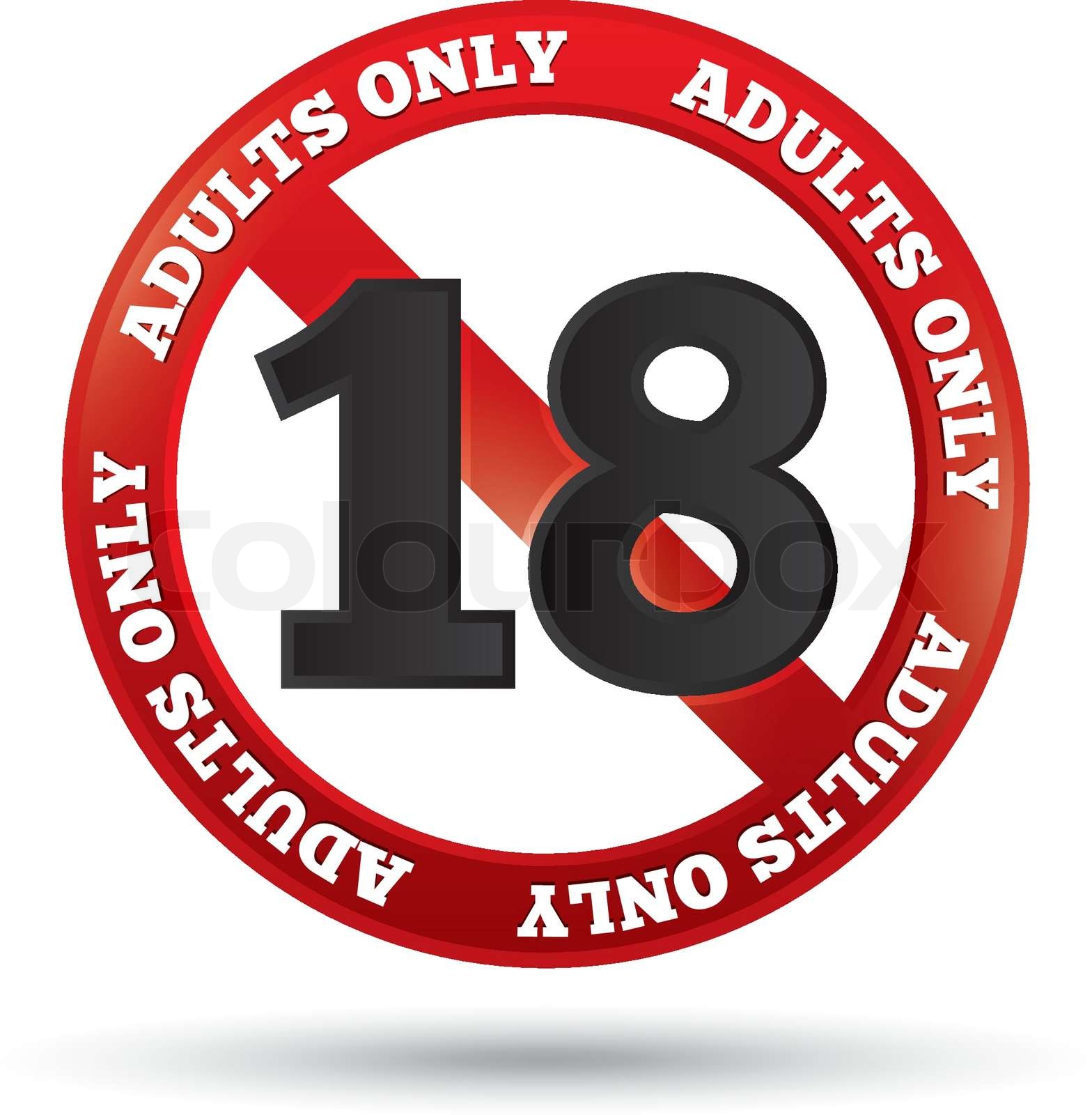 Adults only content sign Vector age limit icon | Stock vector | Colourbox