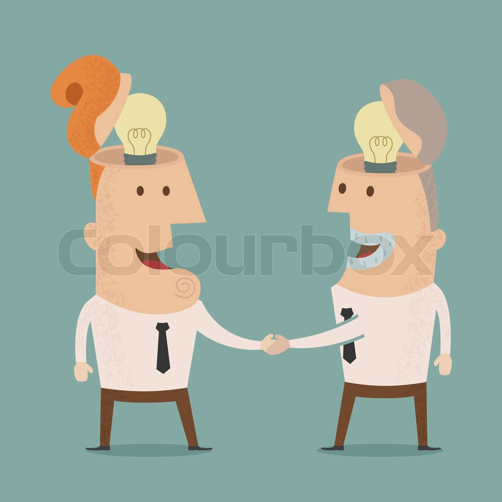 Business man get idea shake hands, eps10 vector format | Stock vector ...