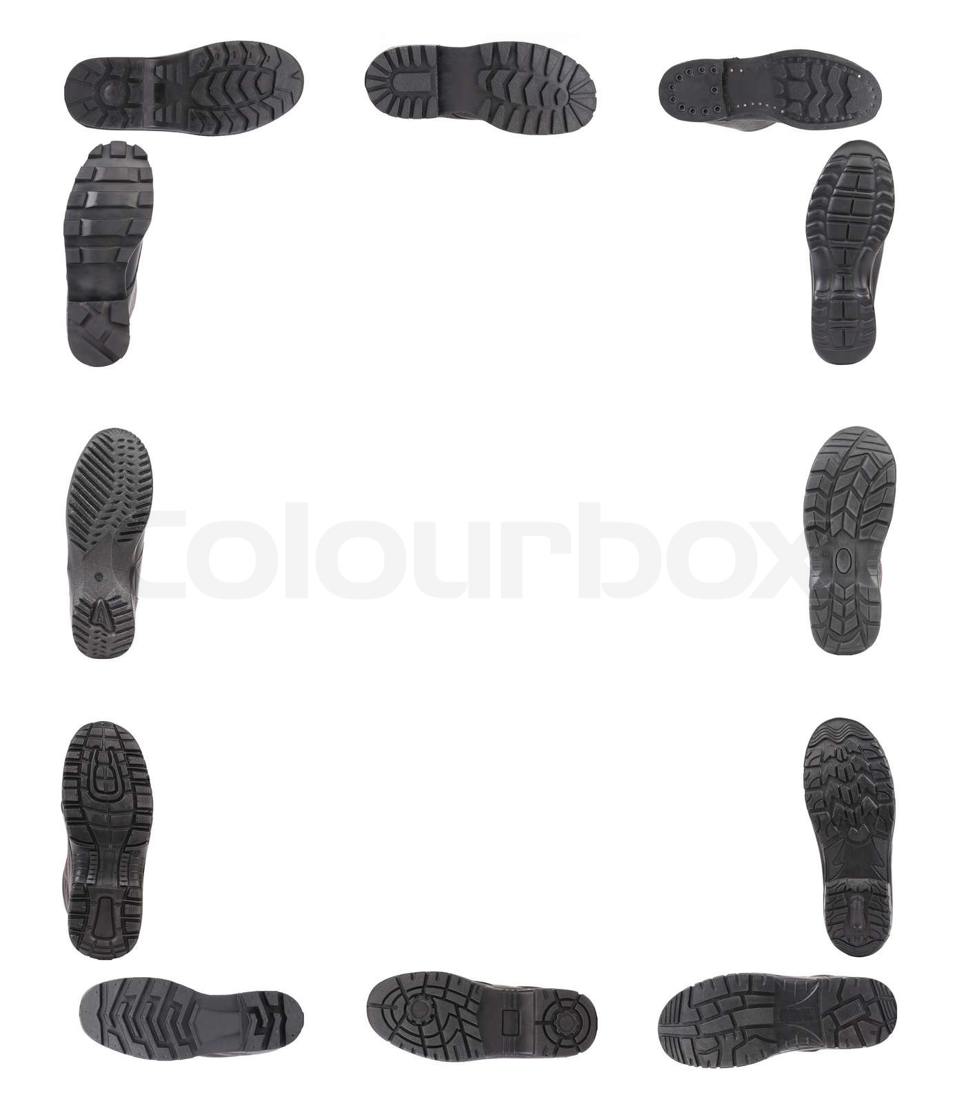 Frame with shoe soles | Stock image | Colourbox