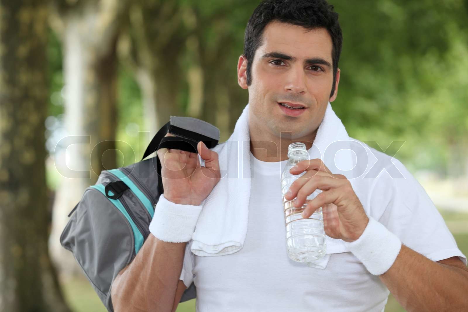 Man drinking water | Stock image | Colourbox