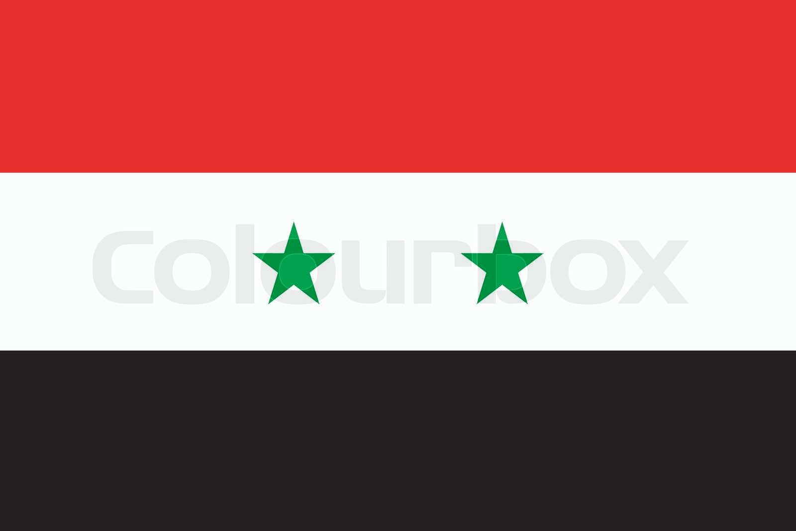 Original und einfache Syrien-Flagge | Stock-Vektor | Colourbox