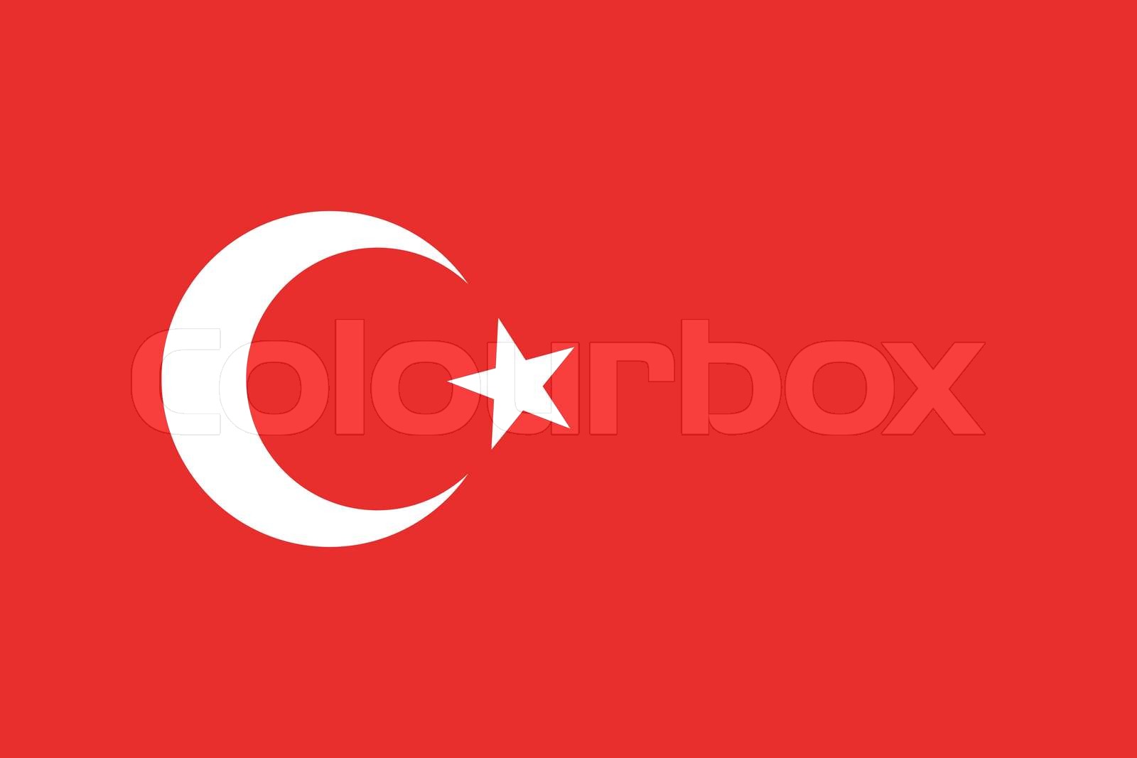 original and simple Turkey flag in official colors | Stock vector ...